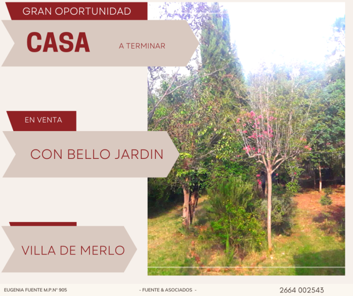 CASA EN MERLO SAN LUIS - GRAN OPORTUNIDAD EN VENTA - Casa...